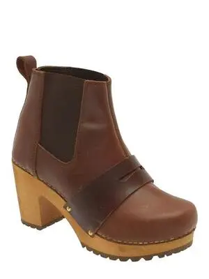 SANITA Penny Platform Chelsea Boot - Brown