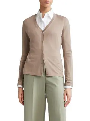 Max Mara Kenya Virgin Wool Cardigan - Turtledove