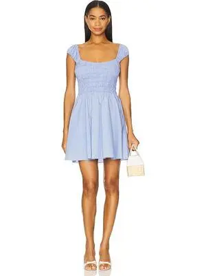 Faithfull The Brand Lene Mini Dress - Blue
