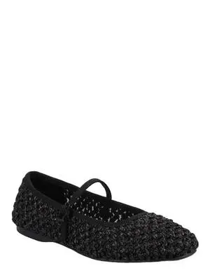 BIRDIES The Hummingbird Mary Jane Openweave Flat - Black