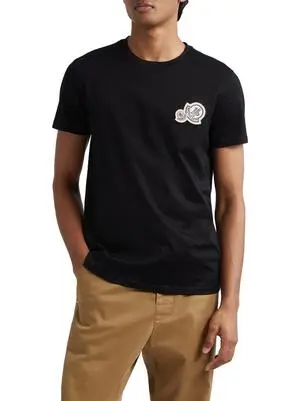 Moncler Logo Patch T-shirt Black