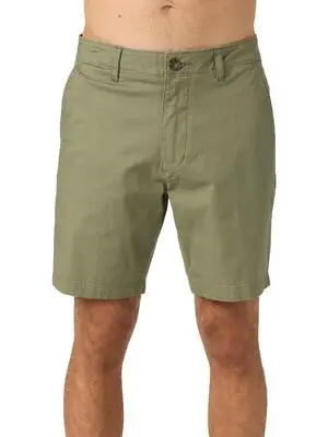 O'Neill Jay Flat Front Stretch Cotton Chino Shorts - Sage