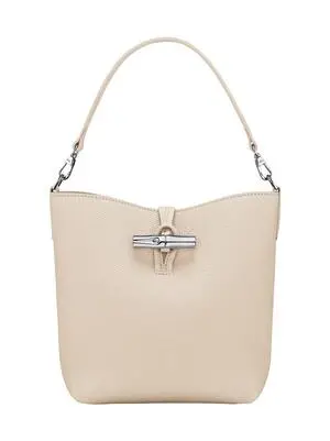 Longchamp Le Roseau Extra Small Leather Bucket Bag Paper