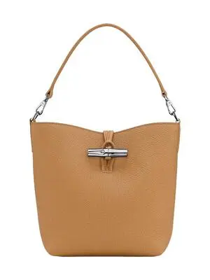 Longchamp Le Roseau Extra Small Leather Bucket Bag Walnut