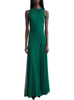 MAX MARA Carnet Mesh Jersey Maxi Dress