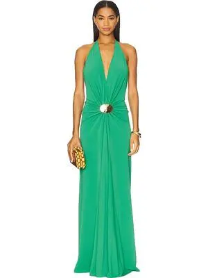Silvia Tcherassi Aiko Halterneck Dress - Green