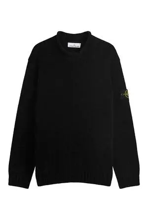 Stone Island Cotton Chenille Jumper - Black