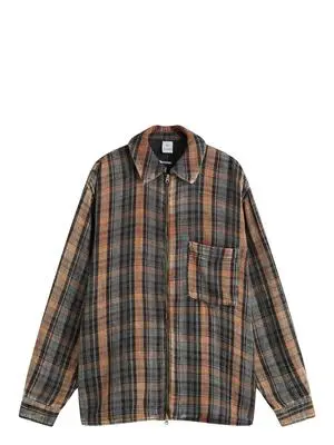 WON HUNDRED Zayne Zip Overshirt - Bleached Check