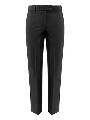 Max Mara Umanita Cotton Blend Trousers - Black