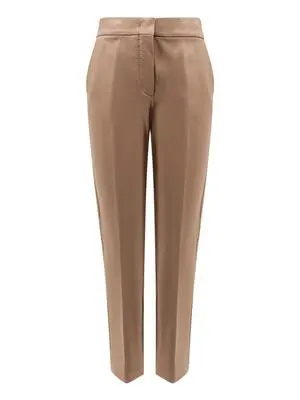 Max Mara Pegno Viscose Blend Trousers - Brown