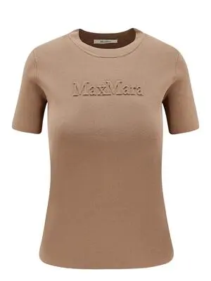 Max Mara Adelio Viscose Blend T-shirt - Beige