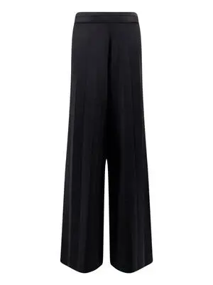 Max Mara Lama Viscose Blend Trousers - Black