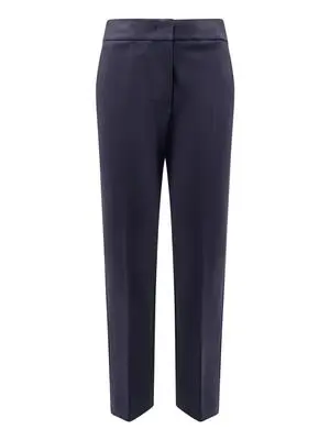 Max Mara Pegno Viscose Blend Trousers - Blue