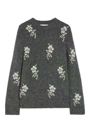 JIL SANDER Floral Sweater - Grey