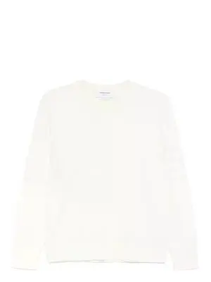 Thom Browne 4-bar Stripe Crew-neck Sweater - White