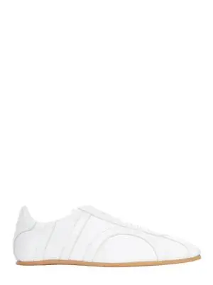 TOTEME Leather-panel Lace-up Sneakers - White