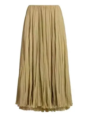 Ralph Lauren Pleated A-line Midi Skirt - Neutrals