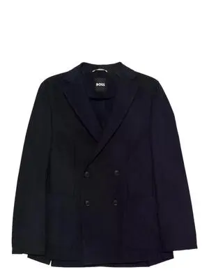 BOSS Double-breasted Jacket - Blue
