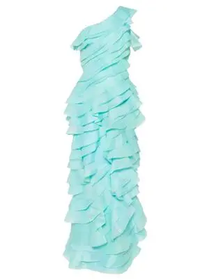 SAIID KOBEISY Layered Organza Dress - Blue