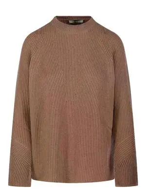 Max Mara Ribbed-knit Sweater - Brown