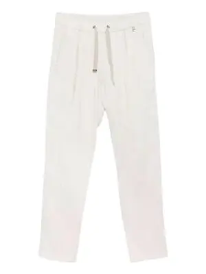 Herno Resort Pleated Drawstring Trousers - Neutrals