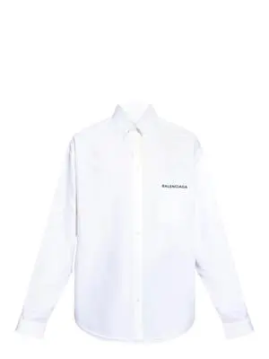 Balenciaga Logo-embroidered Shirt - White