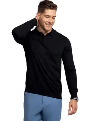 JACK ARCHER Legacy Polo Sweater - Black
