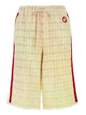 Gucci Tweed Drawstring Shorts - Neutrals