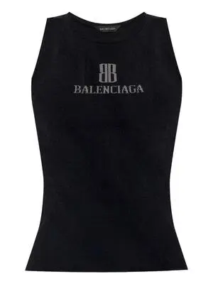Balenciaga Nano Bb Tank Top - Black