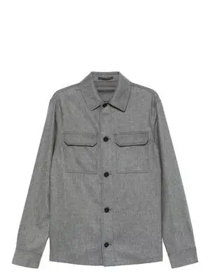 Incotex Button-down Pocket Shirt - Grey