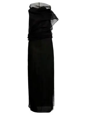 Khaite Jeanty Layered Draped Dress - Black