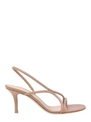 GIANVITO ROSSI Ellis Slingback Leather Sandals - Neutrals