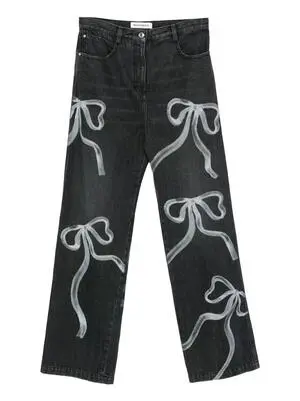 MACH & MACH Bow-Print Jeans