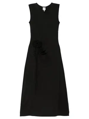 Baum Und Pferdgarten Sleeveless Midi Dress With Rose Detail - Black