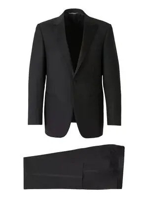 Canali Wool Single-breasted Suit - Black
