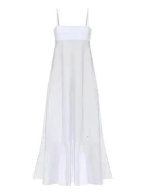 Moschino Embroidered-detail Maxi Dress - White