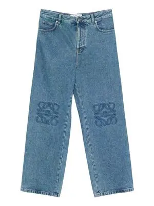 Loewe Anagram-embroidered Jeans - Blue
