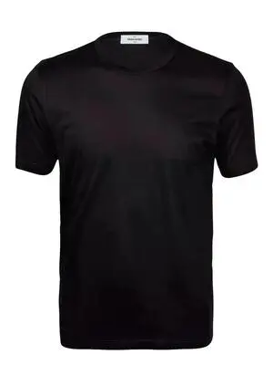 GRAN SASSO Scoth Filo Cotton Crew-neck T-shirt - Black