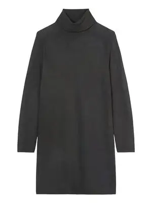 Marc O'polo Turtleneck Ribbed Mini Dress - Grey