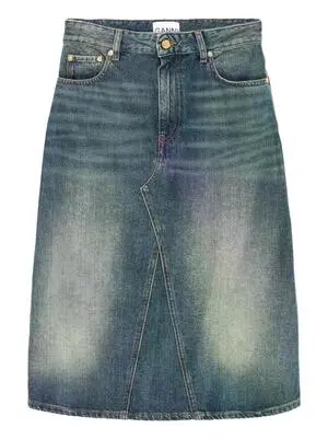 GANNI Heavy Midi Skirt - Blue