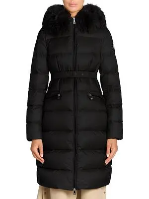 Moncler Boedic Belted Puffer Coat - Black