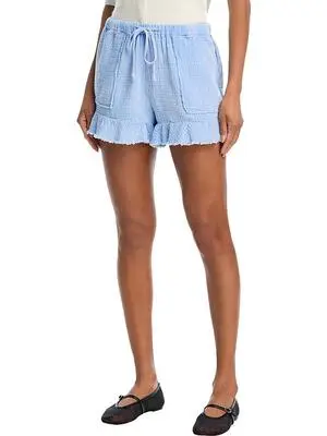 Aqua Matteo Gauze Shorts - Blue
