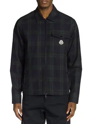 Moncler Plaid Zip-front Jacket - Black
