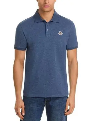 Moncler Short Sleeve Logo Polo Shirt - Navy