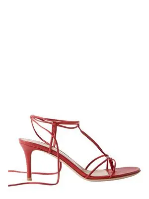 GIANVITO ROSSI 70 Leather Sandals - Red