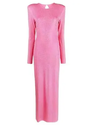 ROTATE BY BIRGER CHRISTENSEN Crystal-embellished Open-back Gown - Pink