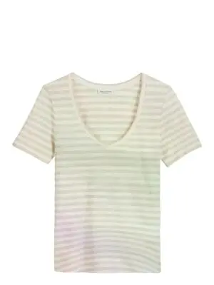Marc O'polo Striped Scoop-neck T-shirt - Neutrals