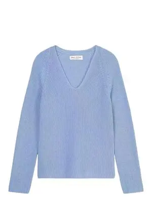Marc O'polo V-neck Knitted Sweater - Blue