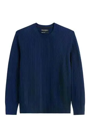 Marc O'polo Ribbed Crew-neck Sweater - Blue