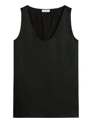Marc O'polo Satin-effect Sleeveless Tank Top - Black